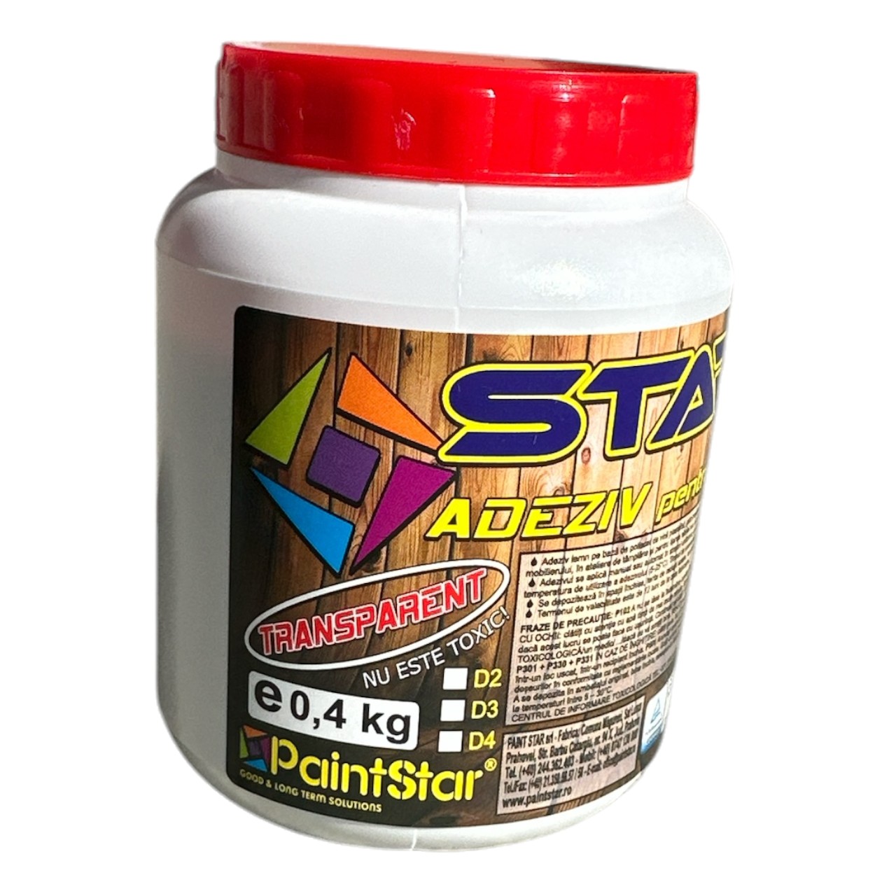 Aracet adeziv transparent pentru lemn Paint Star 400g - MetaloChimice