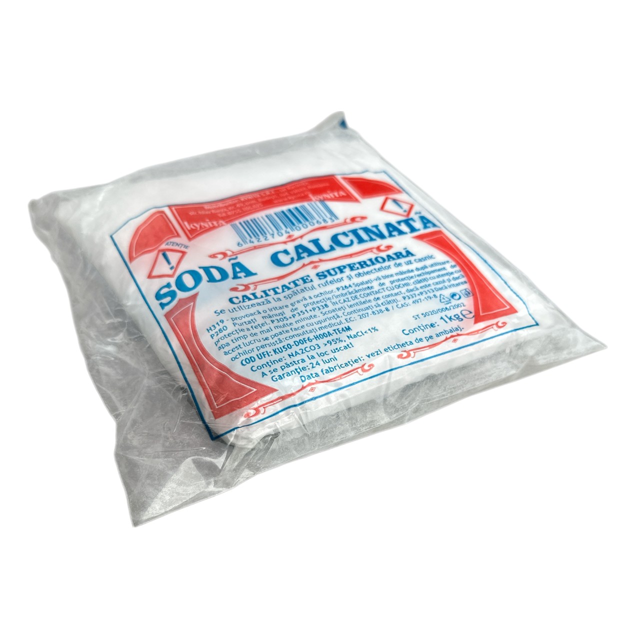 Carbonat de sodiu (soda calcinata) de rufe, 1 kg - MetaloChimice