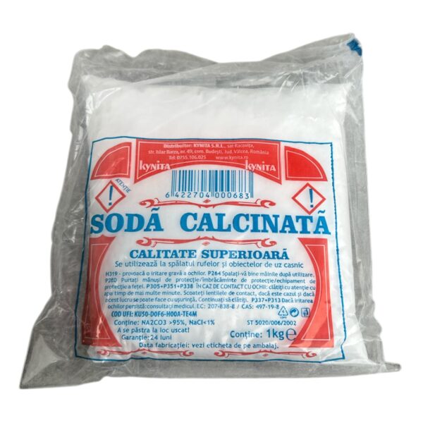 Carbonat de sodiu (soda calcinata) de rufe, 1 kg - MetaloChimice