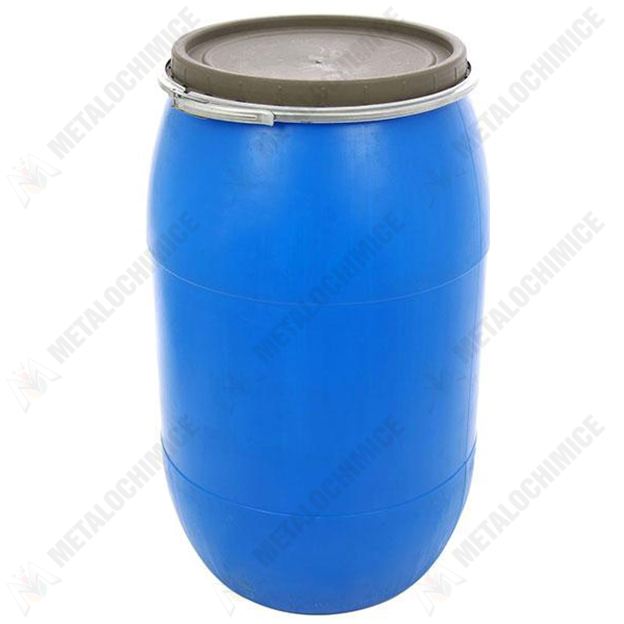 Pachet - 2 x Butoi plastic 60l cu capac si cerc metalic + 2 x Presa ...