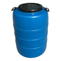 Butoi plastic 120 l (litri) cu manere mobile si capac - MetaloChimice