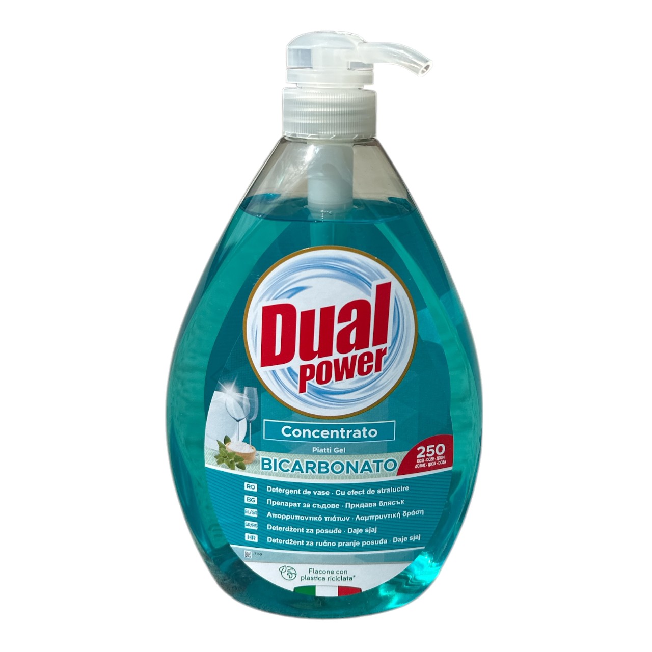 Dual Detergent vase cu bicarbonat si salvie, 1 litru - MetaloChimice