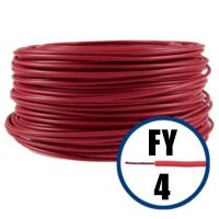 Cablu electric FY 4 – 100 M – H07V-U – rosu - MetaloChimice