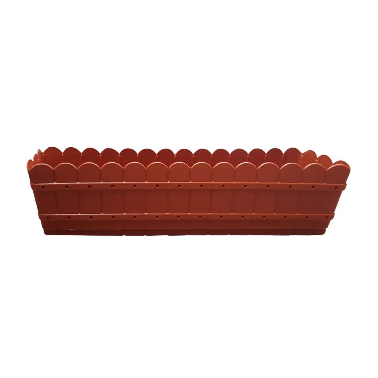 Jardiniera rustica, plastic 60 cm, maro | MetaloChimice