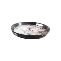 Tava rotunda plastic de servire, 31 cm, gri - MetaloChimice