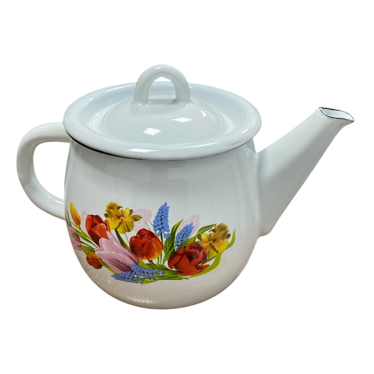 Ceainic emailat cu capac 1 litru - MetaloChimice